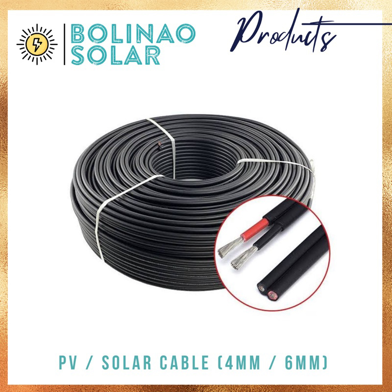 1Meter Twin/Single Core Photovoltaic (PV) Wire 4mm/6mm | Shopee Philippines