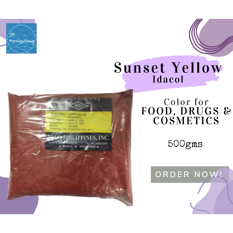 Sunset Yellow Idacol Color, 500gms Roha FOR FOOD, DRUGS, AND COSMETIC ...