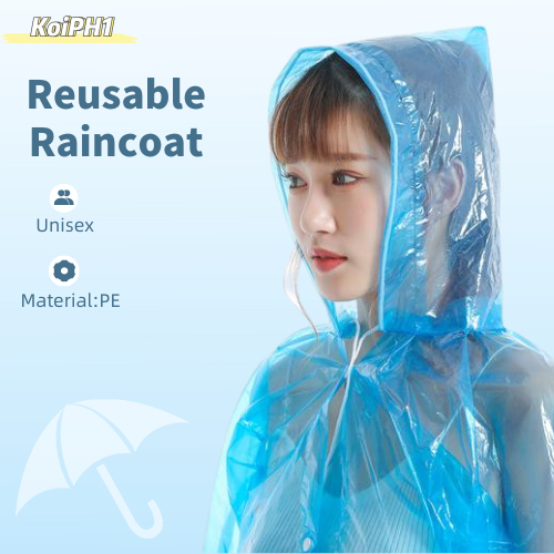 Disposable Plastic Reusable Poncho Raincoat Kapote Ultra Light Foldable ...