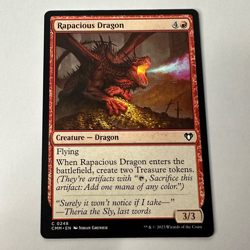RAPACIOUS DRAGON | CMM COMMANDER MASTERS | RED | MTG MAGIC THE GATHERING | Shopee Philippines