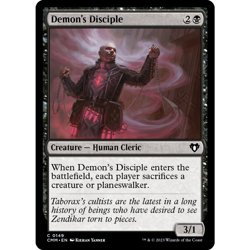 Demon's Disciple Common Commander Masters Magic the Gathering TCG ...