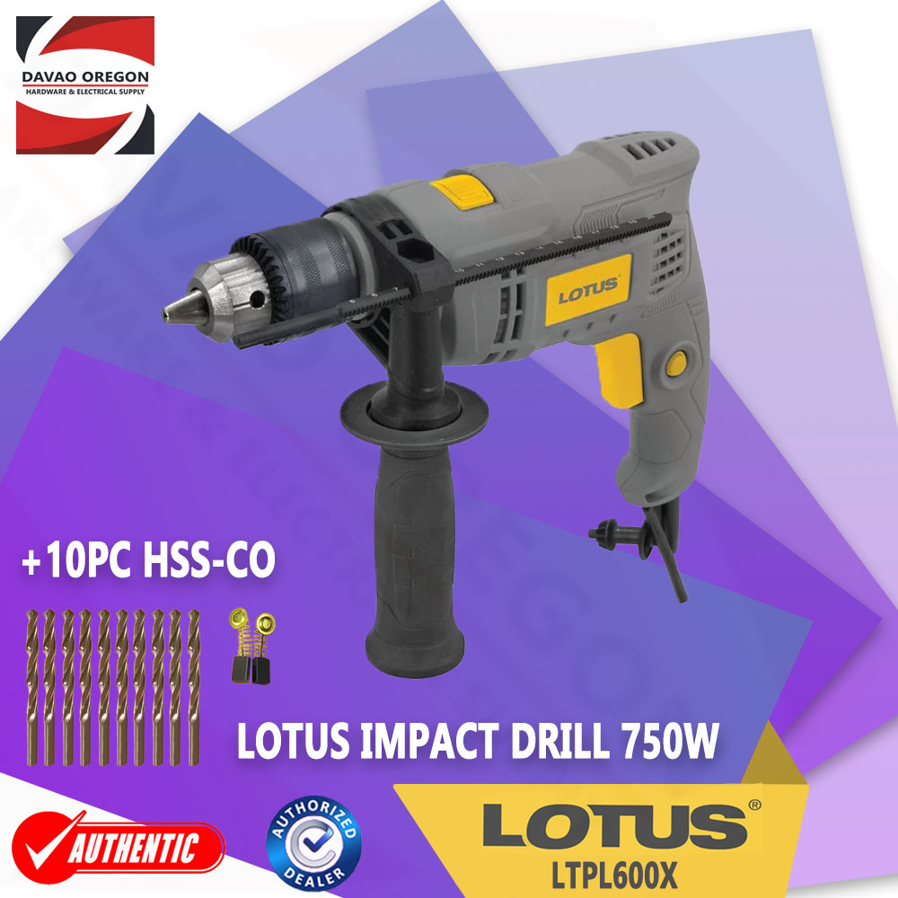 Lotus Professional Impact Drill 13mm 650W LTHD13RE/LID13RE HD750X 750W ...