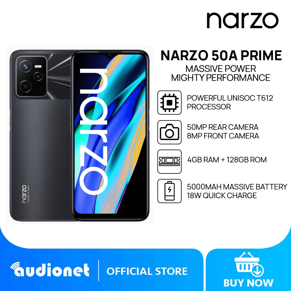 Narzo 50A Prime Cellphone 4GB RAM+128GB ROM Powerful Unisoc T612 50MP ...