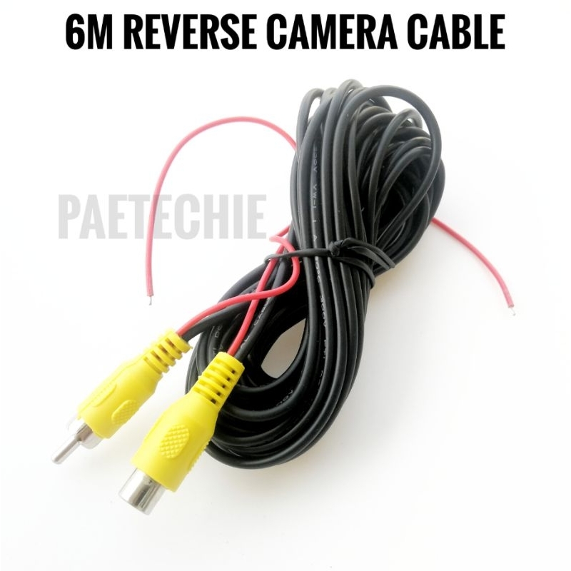 6m RCA Male to Female to Male Car Reverse Camera Cable Rear View ...