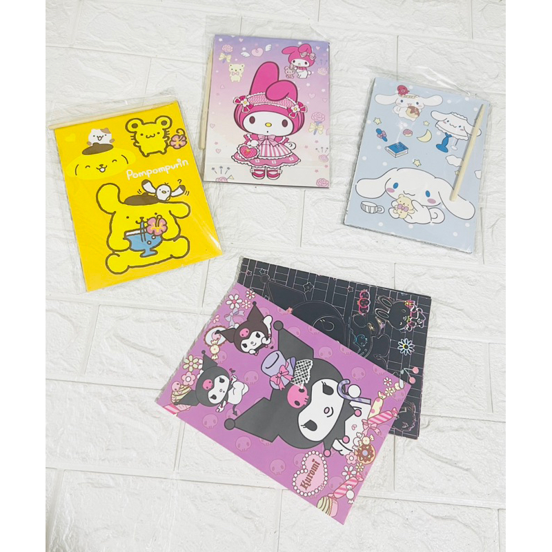 Sanrio DIY Drawing Book and scratch graffiti magic note sketch black ...