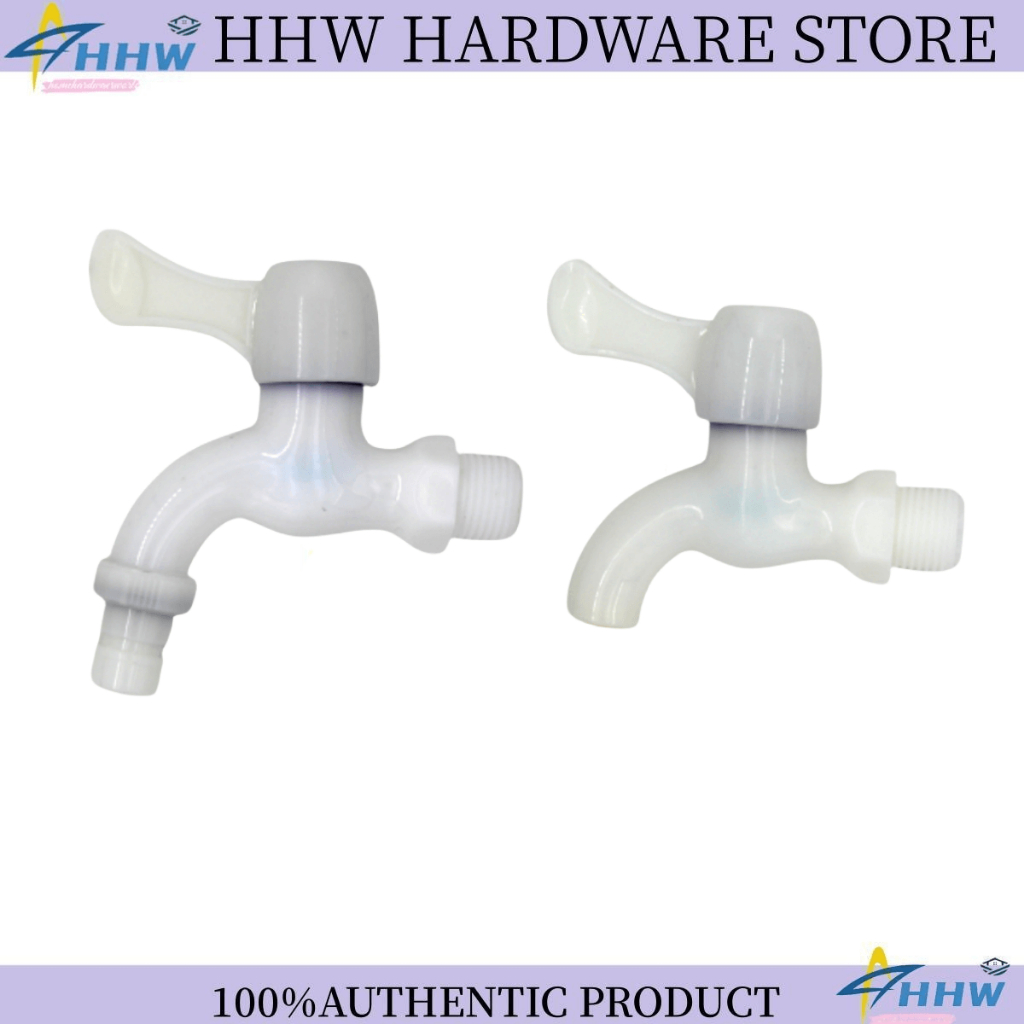 PLASTIC FAUCET WHITE PLAIN BIBB, HOSE BIBB | Shopee Philippines