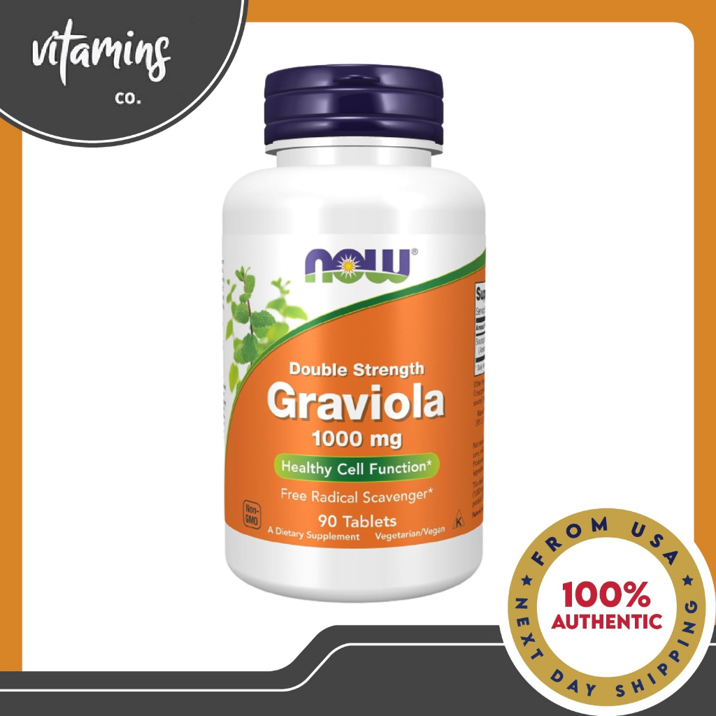 NOW Graviola, Guyabano, Soursoup Tablets 1000 mg (90 count) | Shopee ...