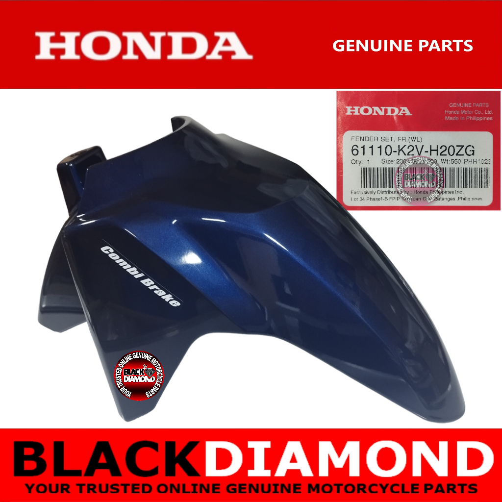 CLICK 125i VERSION 3 | FRONT FENDER. STELLAR BLUE METALLIC | PN: 61110 ...