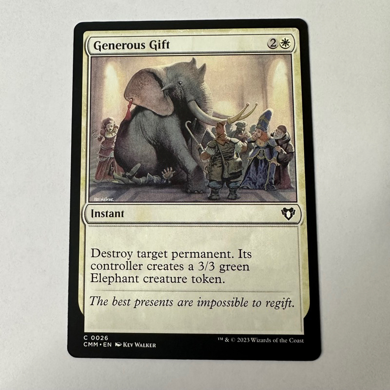 GENEROUS GIFT | CMM COMMANDER MASTERS | WHITE | MTG MAGIC THE GATHERING ...