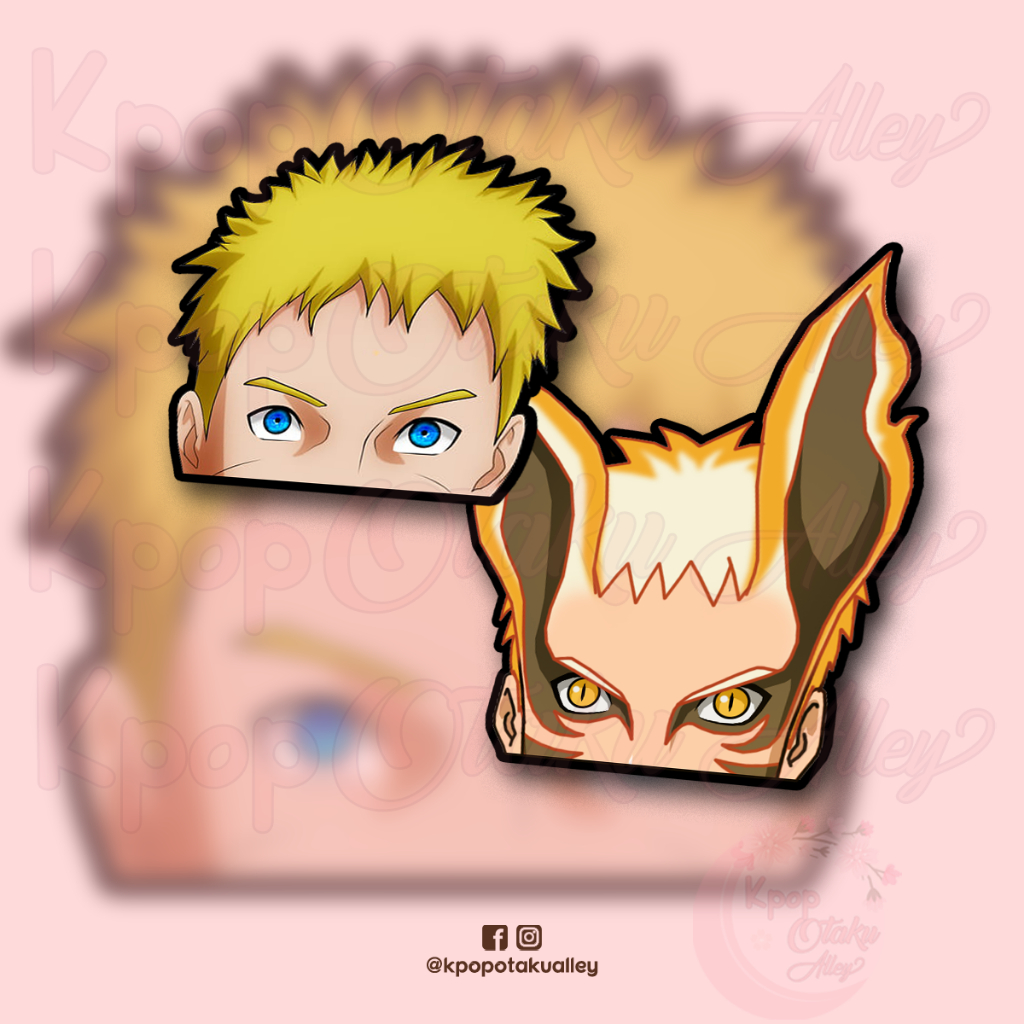 Hokage Naruto Uzumaki Peeker Sticker | Kpop Otaku Alley Stickers ...