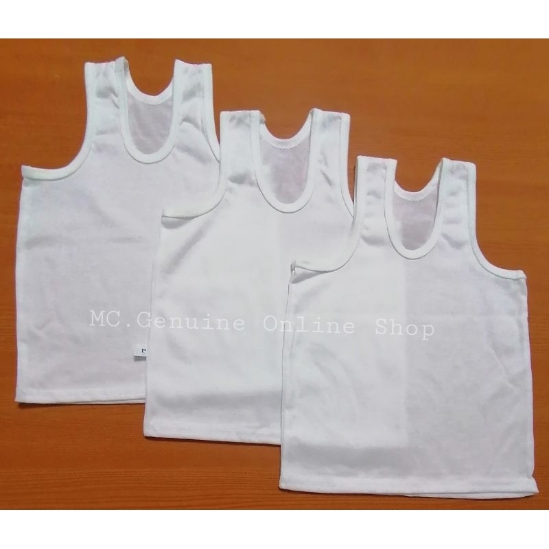 3PCS MCGEN WHITE COTTON SANDO SCHOOL UNIFORM INNER WEAR FOR KIDS 0 TO ...