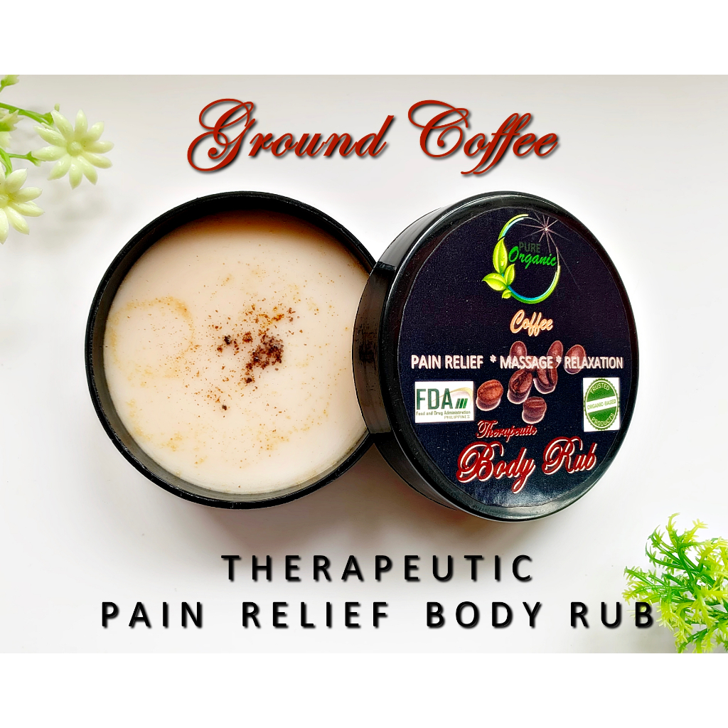 Pain Relief Body Rub Balm Spa Essentials Massage Ground Coffee by Pure ...