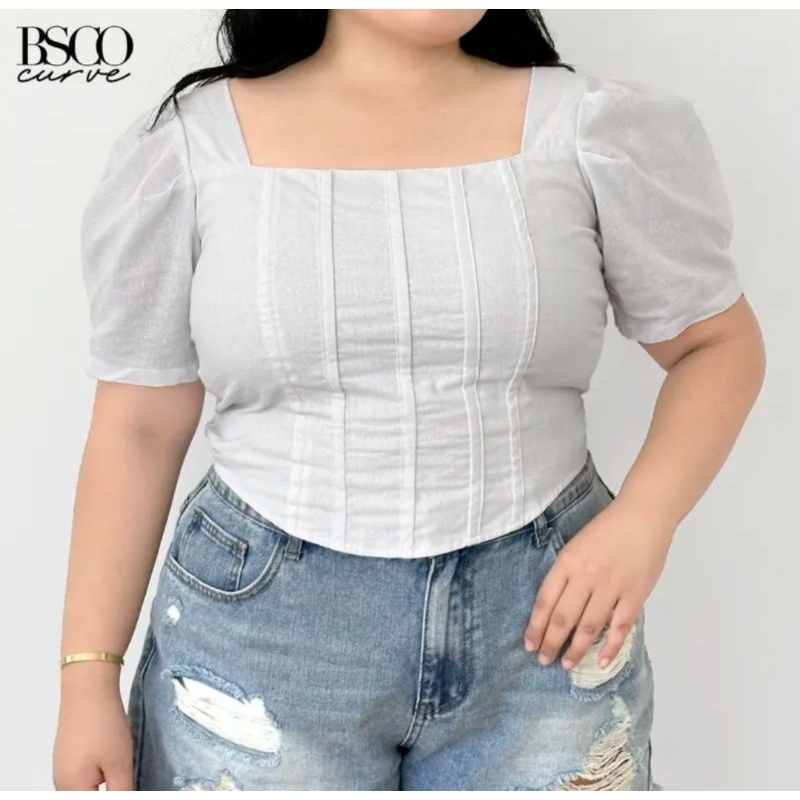 ONHAND PLUS SIZE XL-6XL BSCO CURVE SOFIA FAUX CORSET TOP - KOREAN STYLE ...