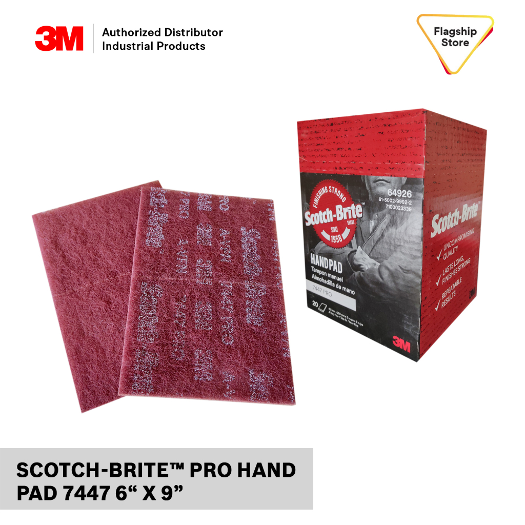 SCOTCH-BRITE™ PRO HAND PAD 7447 6 IN X 9 IN 20PADS/BOX | Shopee Philippines