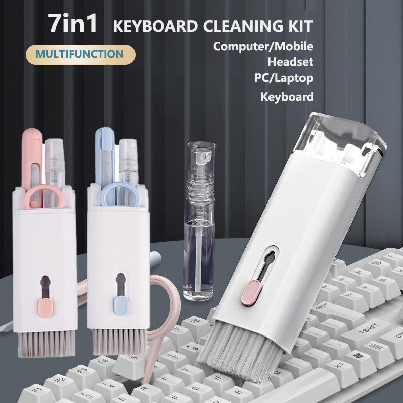 7-in-1 Computer Keyboard Cleaner Brush Kit Earphone Cleaning Pen For ...