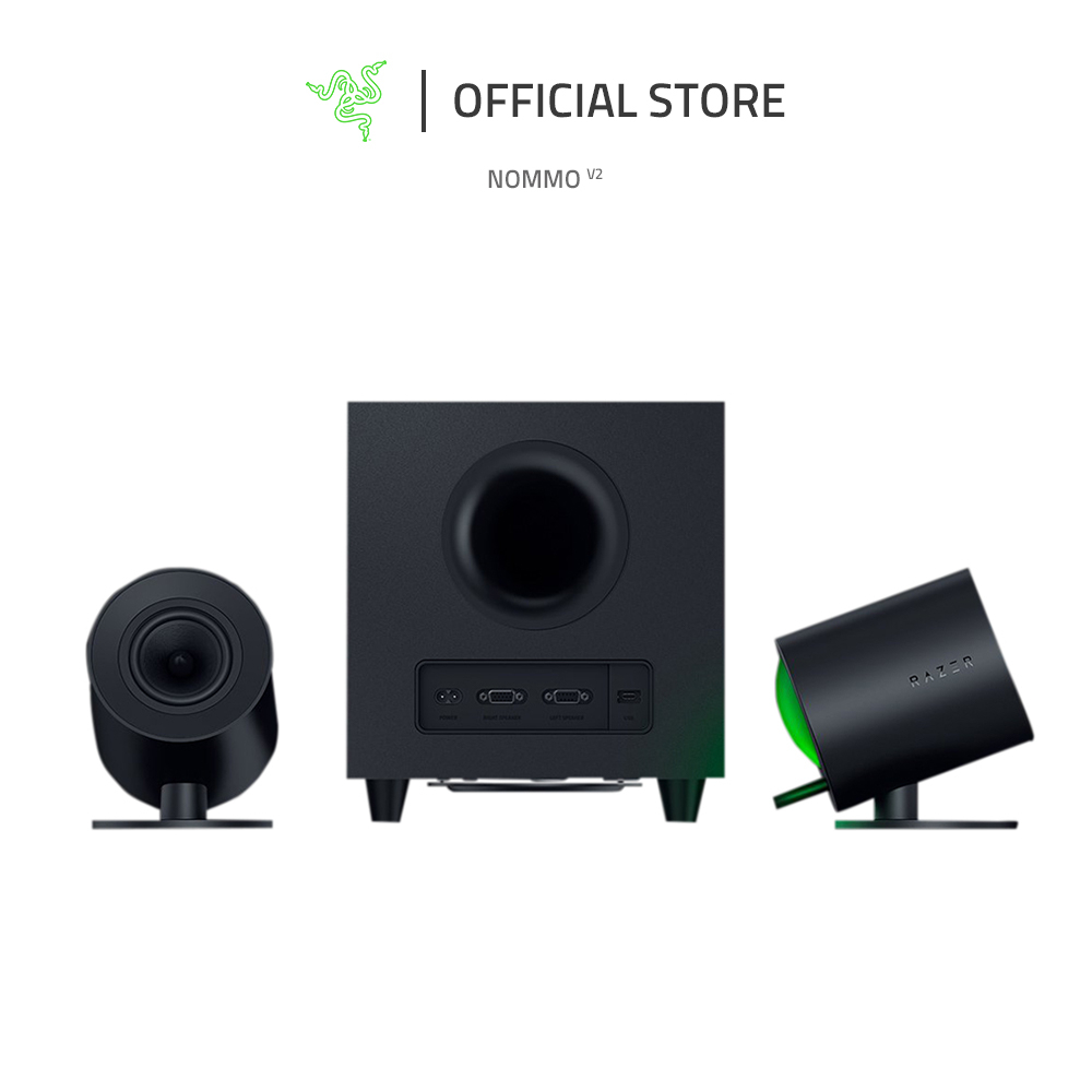 Razer Nommo V2 - Full-Range 2.1 PC Gaming Speakers with Wired Subwoofer ...