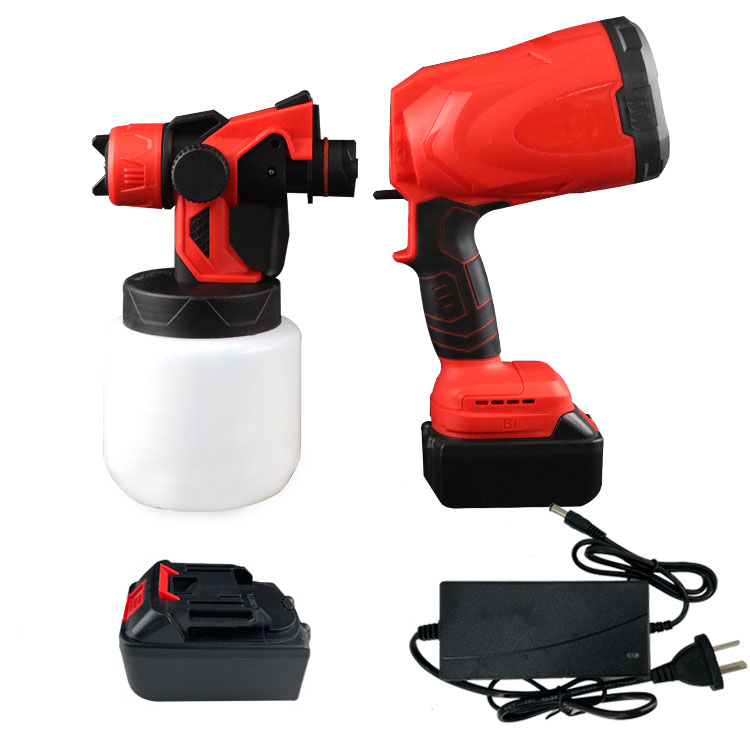 588vf Cordless Electric Paint Zoom Spray Gun Set 800ml Portable Paint ...