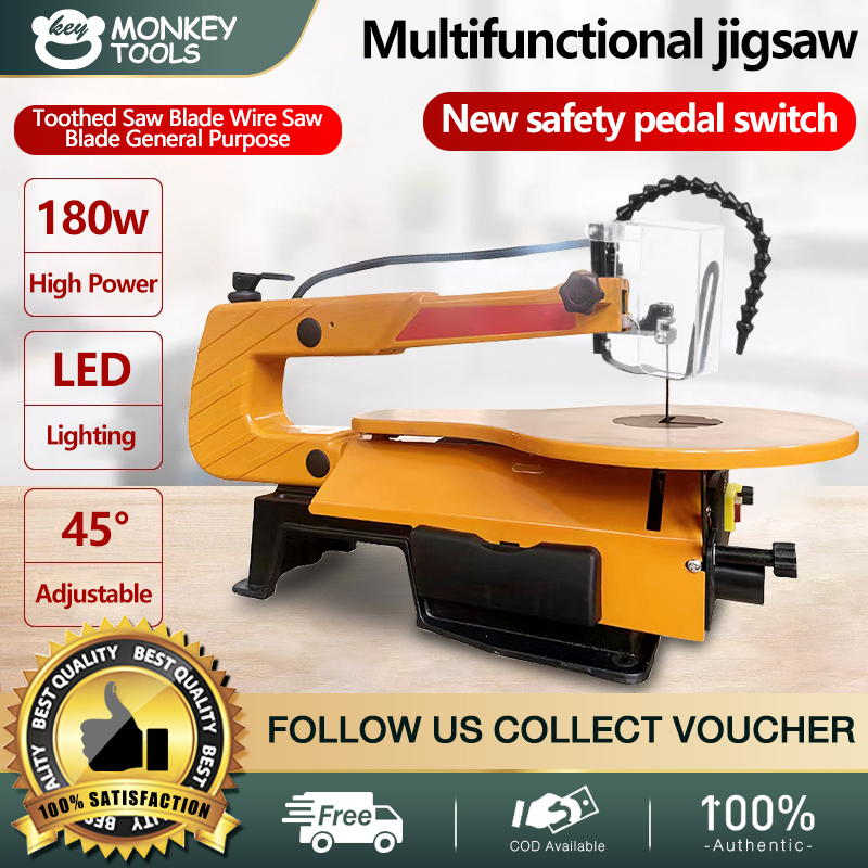 220V Woodworking DIY Table Angle Cutting Curve Saw Electric Scrol lSaw ...