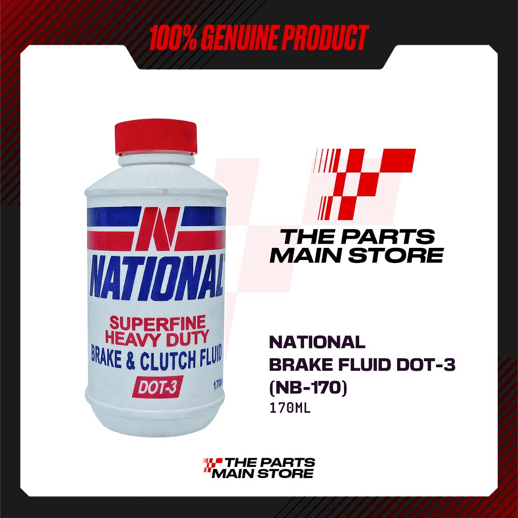 NATIONAL BRAKE FLUID SMALL DOT-3 (NB-170) 170mL | Shopee Philippines