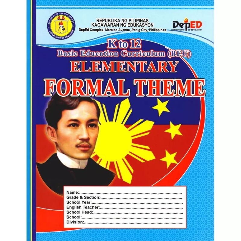 Formal Theme, Sulating Pormal , Sulating Pangwakas K to 12 High School & Elementary | Shopee ...