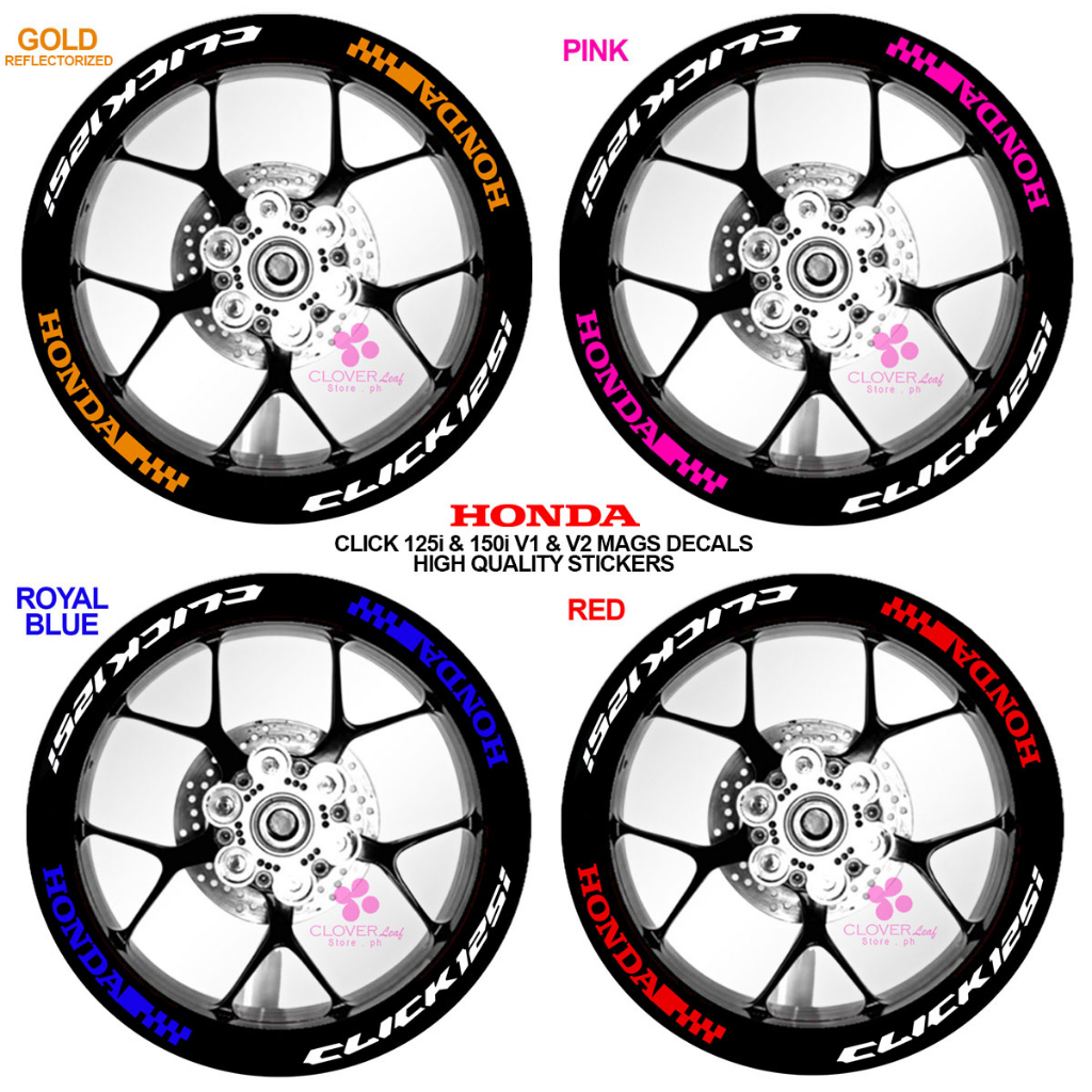 Honda Click 125i & 150i V1 V2 Mags Decals Set front and back High ...
