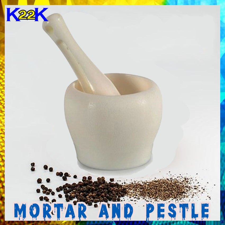 Mortar and Pestle Almires Solid PVC Food Grade Plastic Medicine Food ...