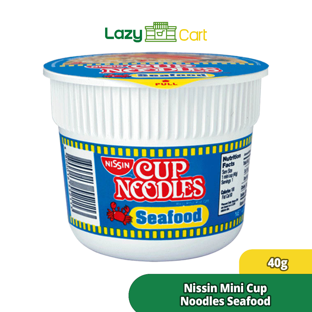 Lazycart 40g Nissin Mini Cup Noodles Seafoods - Elevate Your Instant Noodle Adventure | Shopee ...
