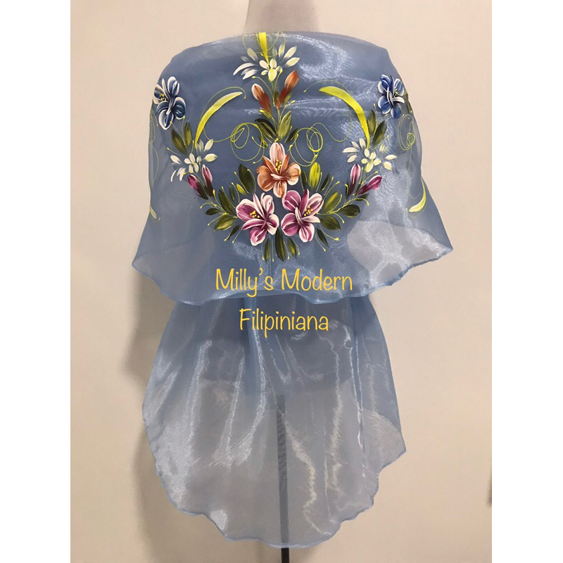 Milly’s Modern Filipiniana Light blue new handpaint medium up to 2xl ...