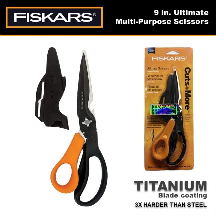 Fiskars 9-inch Ultimate Multi-Purpose Scissors | Shopee Philippines