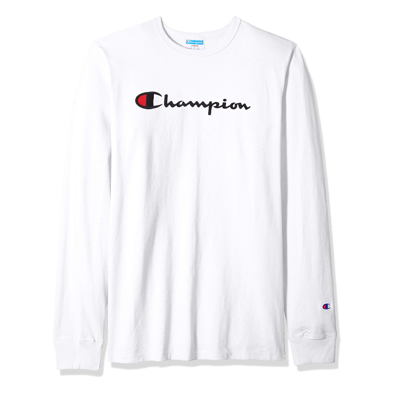 CHAMPION: Heritage Long Sleeve Tee Champion Script (White) | Shopee ...