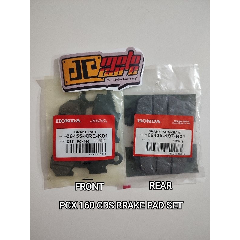 HONDA BRAKE PAD SET FOR PCX 160 CBS (FRONT AND REAR) | Shopee Philippines