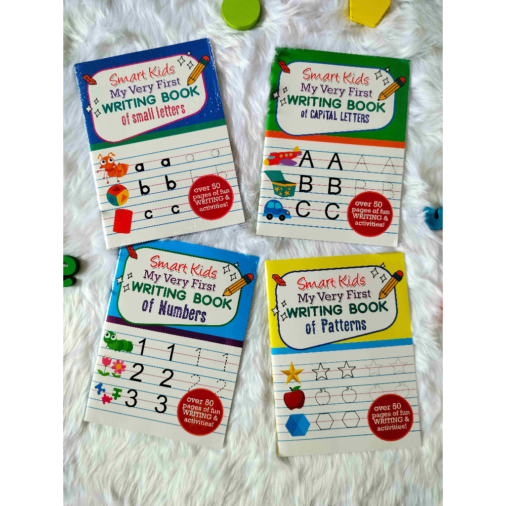 SMART KIDS MY VERY FIRST WRITING BOOK SET OF 4 - SMALL LETTERS, CAPITAL ...