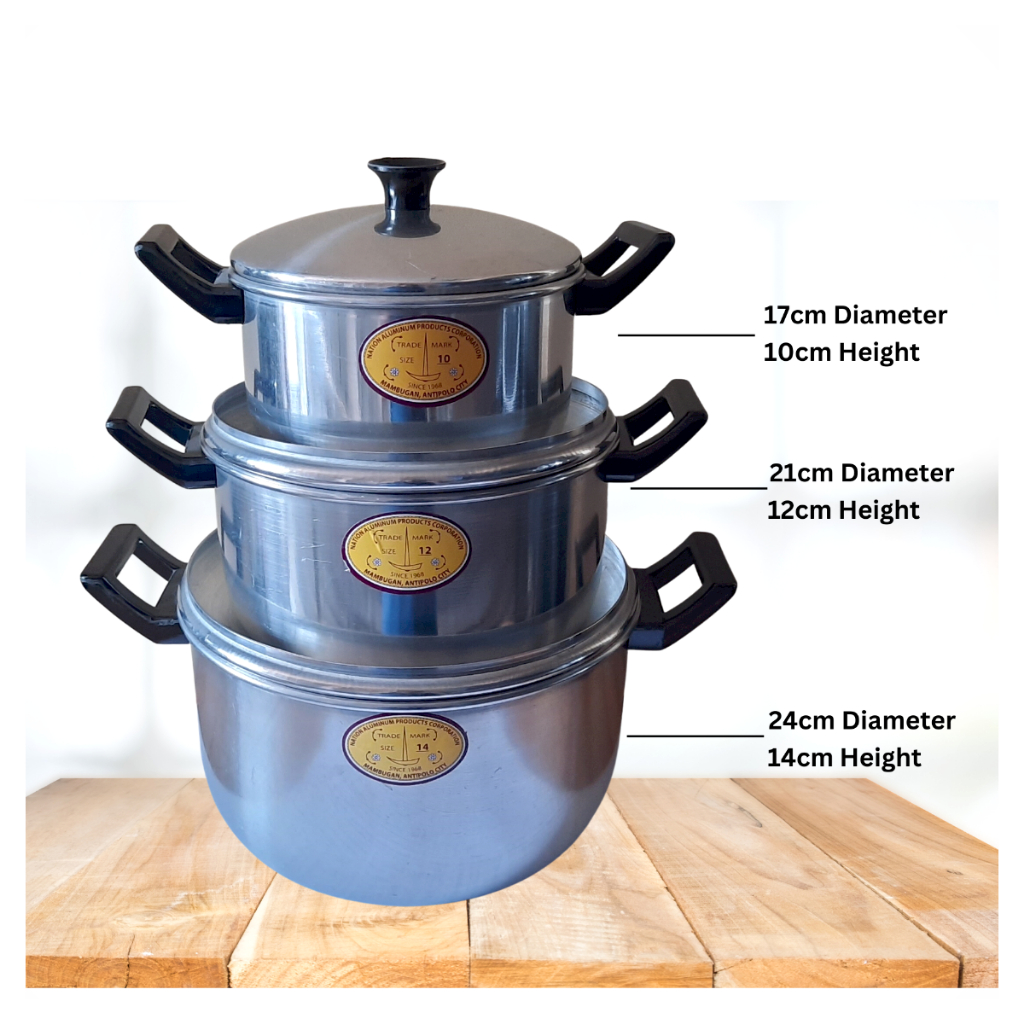 Kaserola Set Makapal Aluminum Heavy Duty | Shopee Philippines