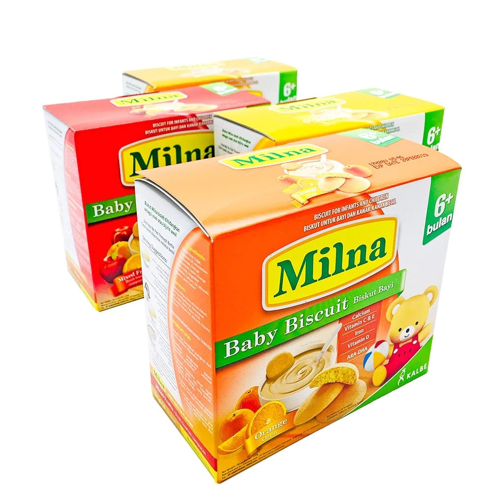 Milna Baby Biscuits Original, Banana, Mixed Fruits 130 g | Shopee ...