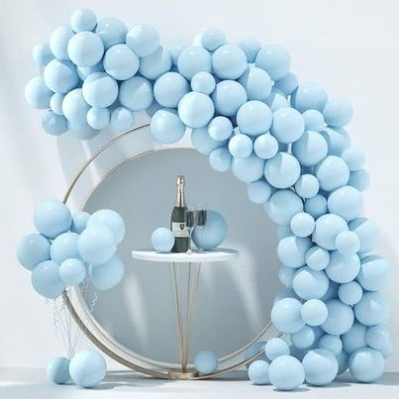 Pastel Macaroon Blue Balloons 100pcs | Shopee Philippines