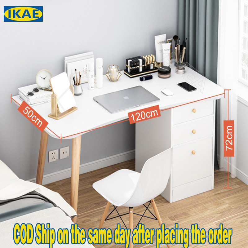 IKAE 120cm Study Table with Drawer Computer Table Office table Desk for Writing Home Furniture ...