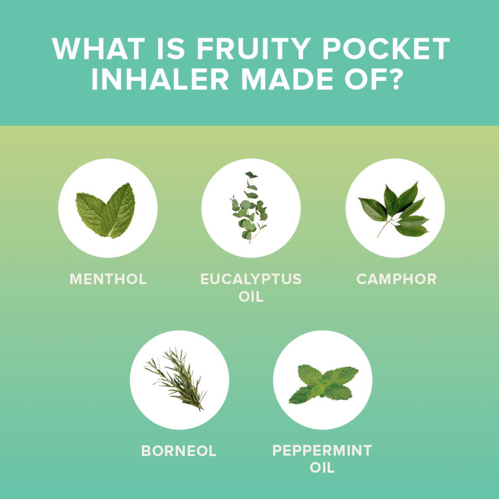 PASTEL Fruity Mango Scent Pocket Inhaler (1.5ml) [Menthol, Dizziness ...