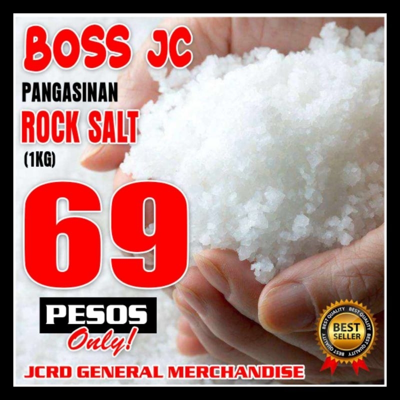 Best Selling Premium Rock Salt 1kg (BOSS JC) | Shopee Philippines