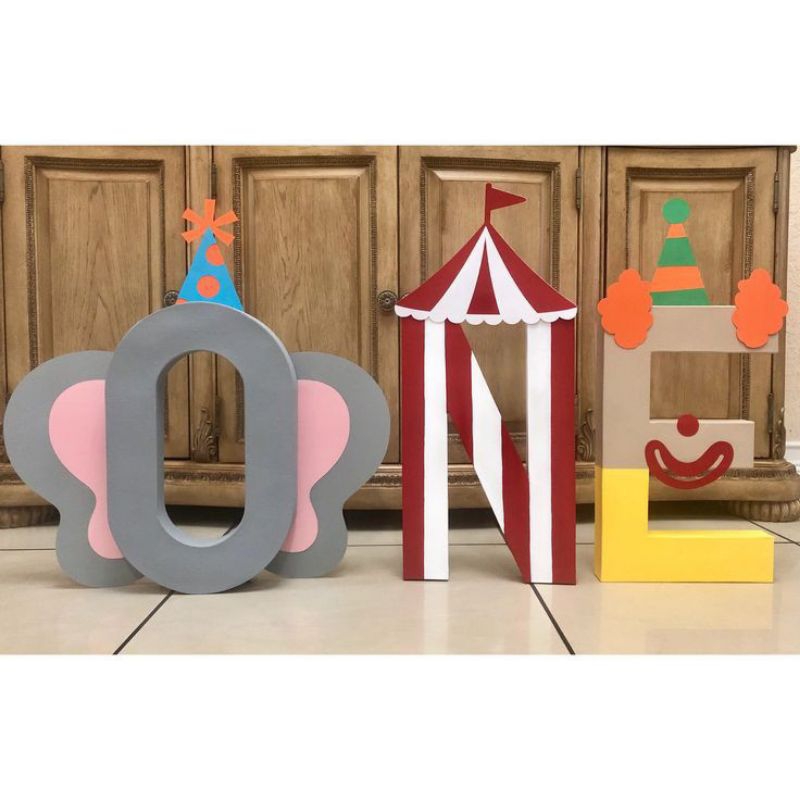 6 Inches Customized Circus Theme letter standee | Shopee Philippines