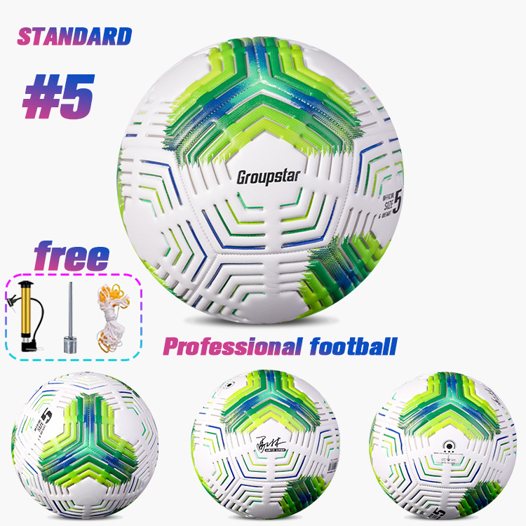 【100% authentic】Football ball pvc Material Size 5 Football Leather ...