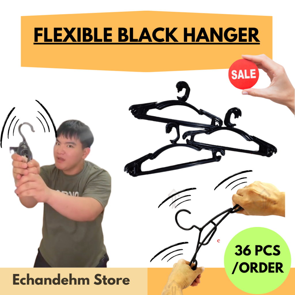 Original Black Flexible Hanger for Big Adults Clothes | Hanger na ...