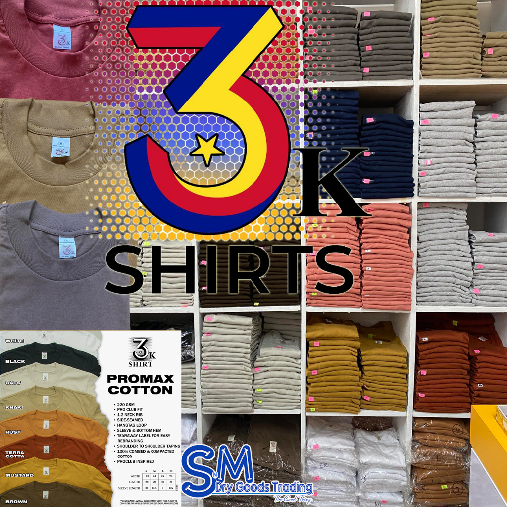 3K PROMAX SHIRTS OVERSIZED FORM MEN AND WOMEN SIZE S-XL | Shopee ...