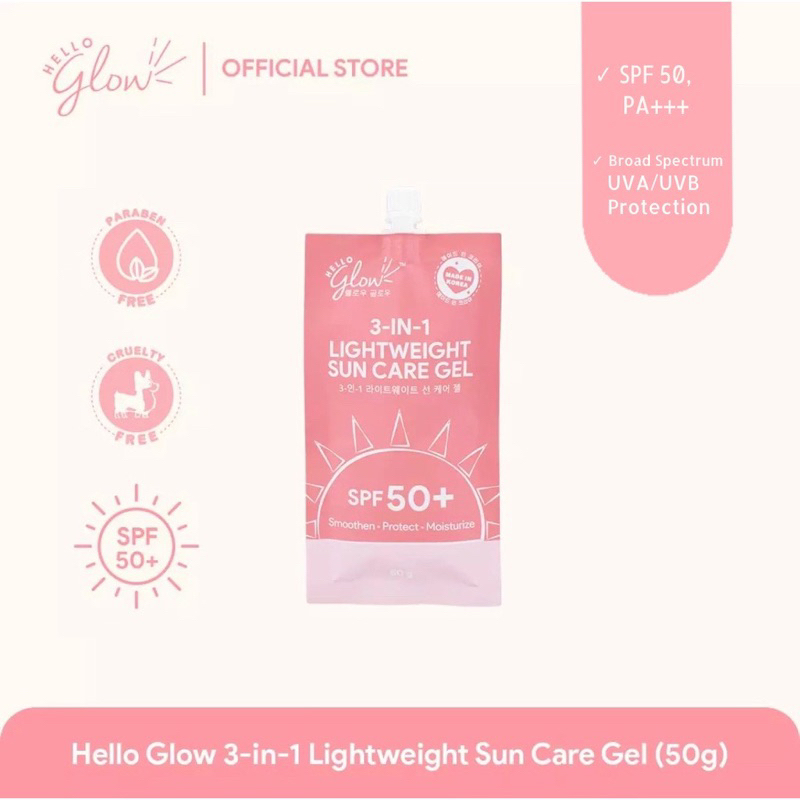 HELLO GLOW SUNCARE GEL CREAM 50g | Shopee Philippines