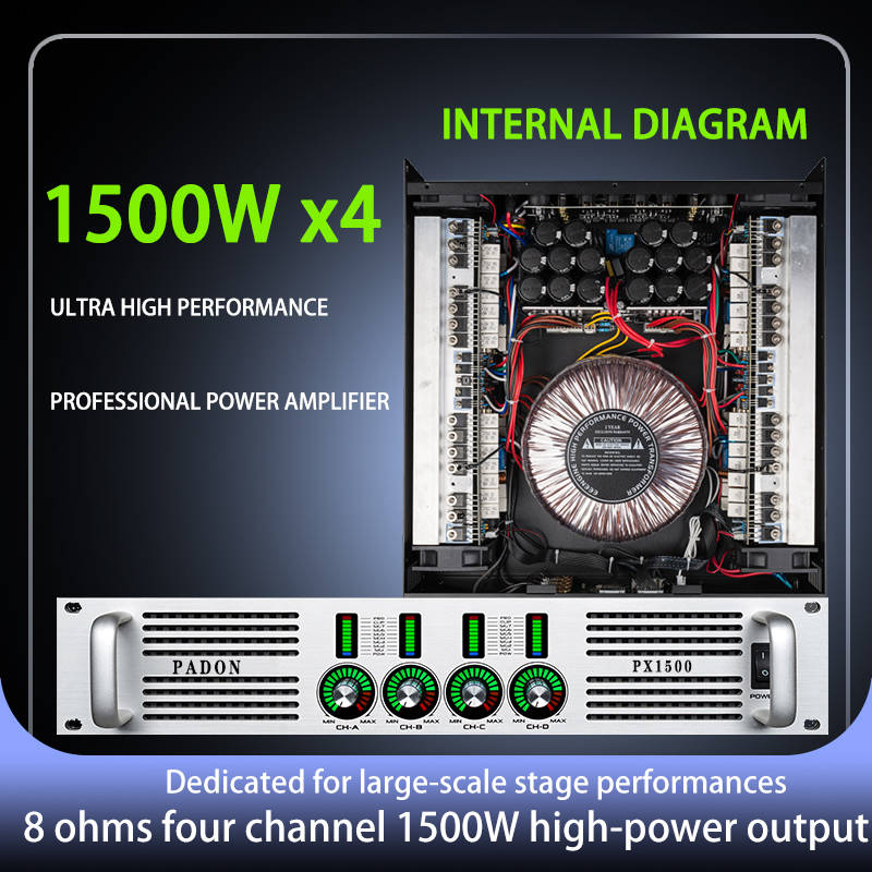 padon Professional amplifier, four channel, high-power, audio amplifier, 8 ohms | Shopee Philippines