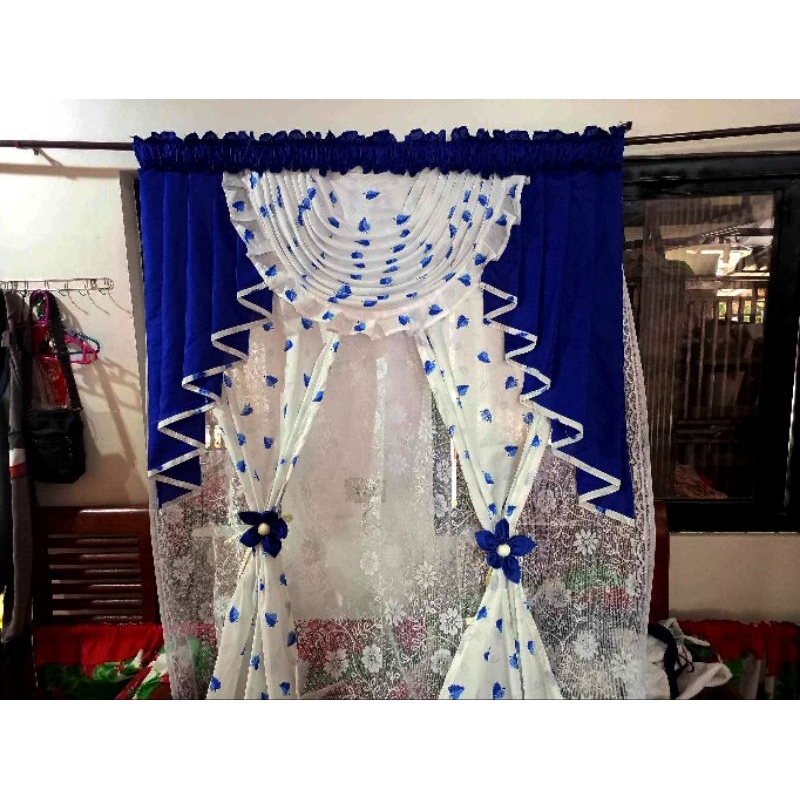 Single panel geena cloth with white lace size 50" wide * 75" lenght ...