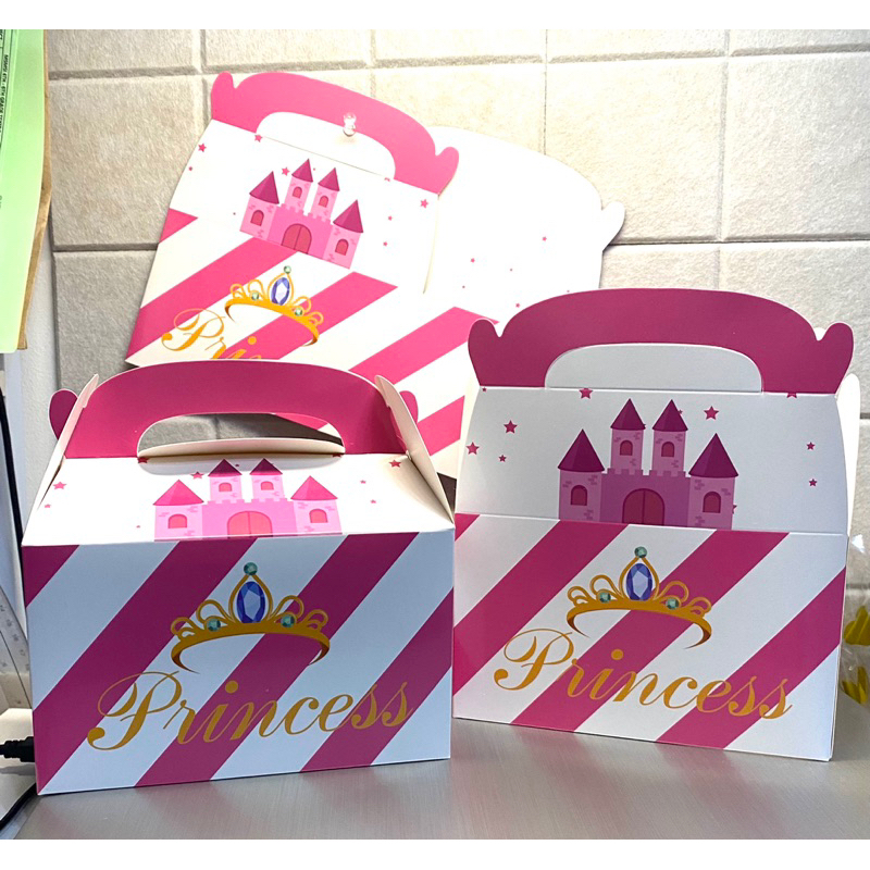 Fast Shipping Barbie Pink Princess girls Birthday Gift Box Loot Bag ...