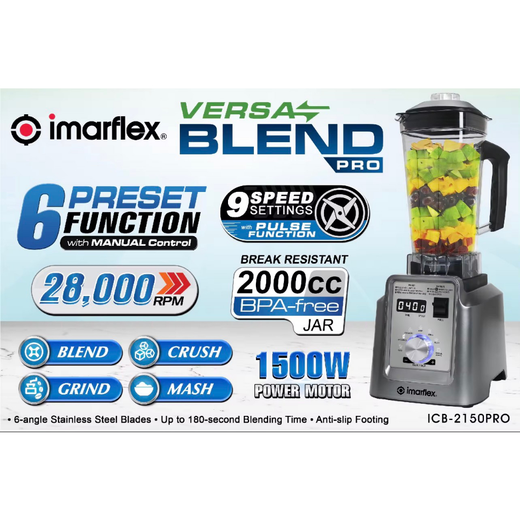 Imarflex ICB-2150PRO Versa Blender PRO (HX) | Shopee Philippines