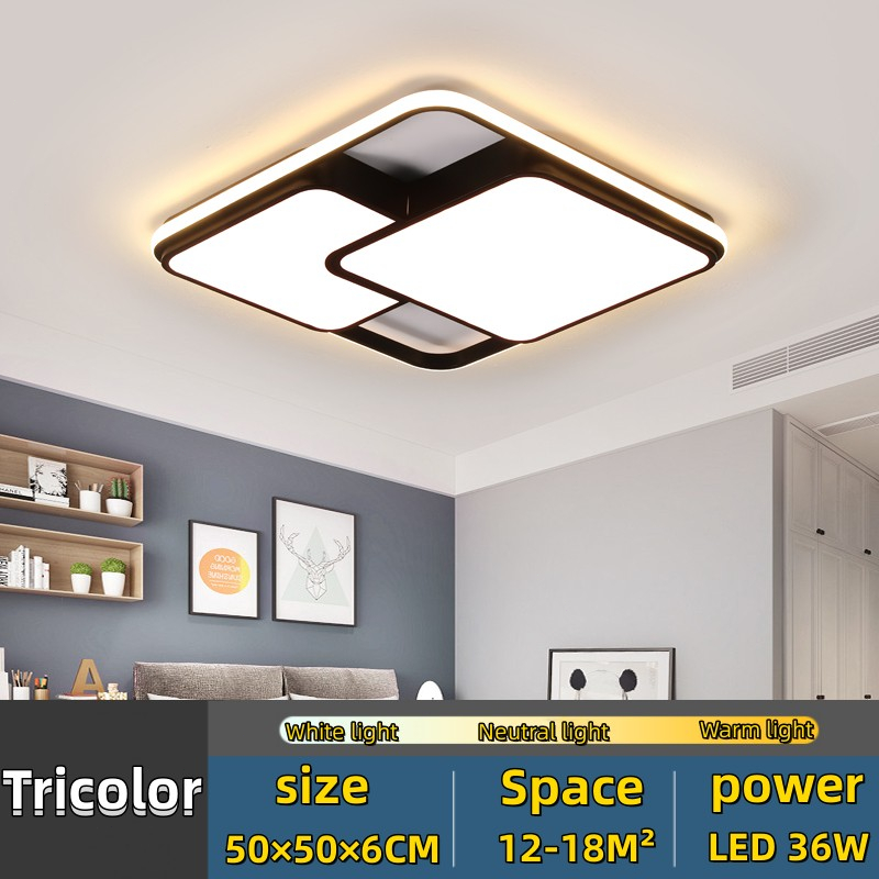 Modern luxury Ceiling Light LED 3 Color Ceiling lamp Remoter Bedroom ...