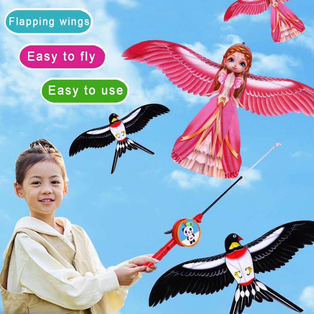 Fishing rod dynamic kite, children's hand-held kite, 3D simulation kite ...