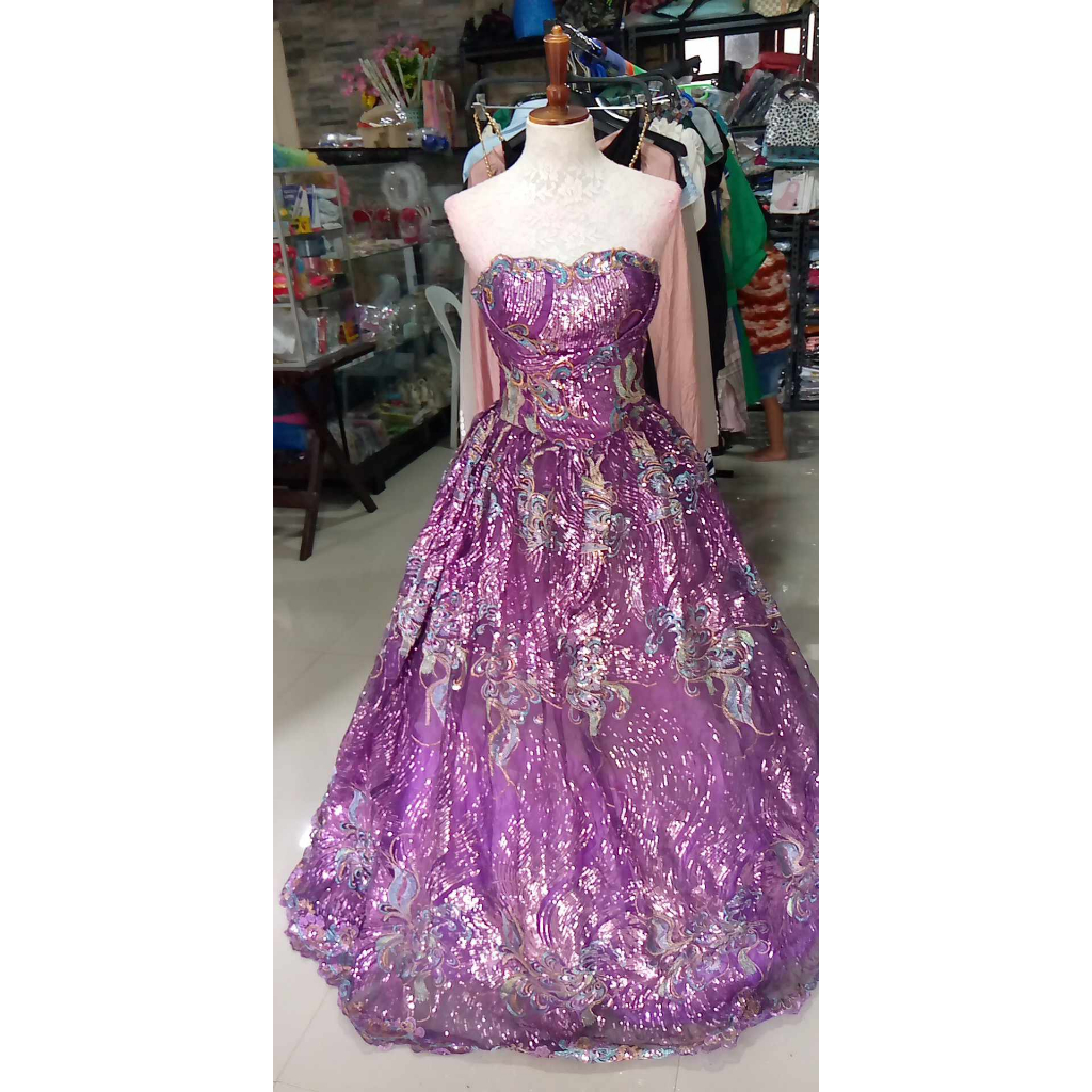 Fully Sequins Violet Ballgown Debut 18th any age Birthday Photoshoot ...